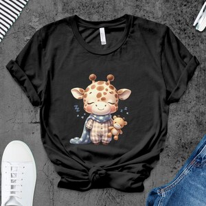 Cute Watercolor Giraffe PNG Clipart Set – Nursery Decor, Printable Art ...