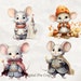 Watercolor Little Mouse Clipart - Fairytale Mice 12 PNG Digital Image ...