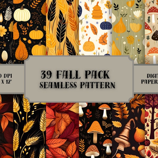 Fall Scrapbook Paper - Etsy