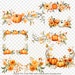 Watercolor Pumpkin Borders Clipart - Fall Autumn Borders Clip Art in ...