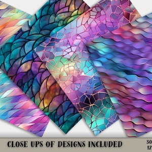 Ultimate Iridescent Textures - Seamless Digital Paper Metallic Textures ...