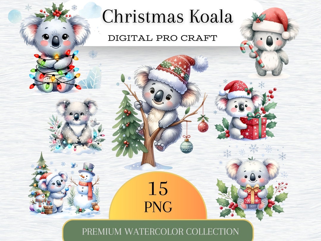 Australian Animal Christmas Clipart, Aussie, Summer, Commercial Use for ...