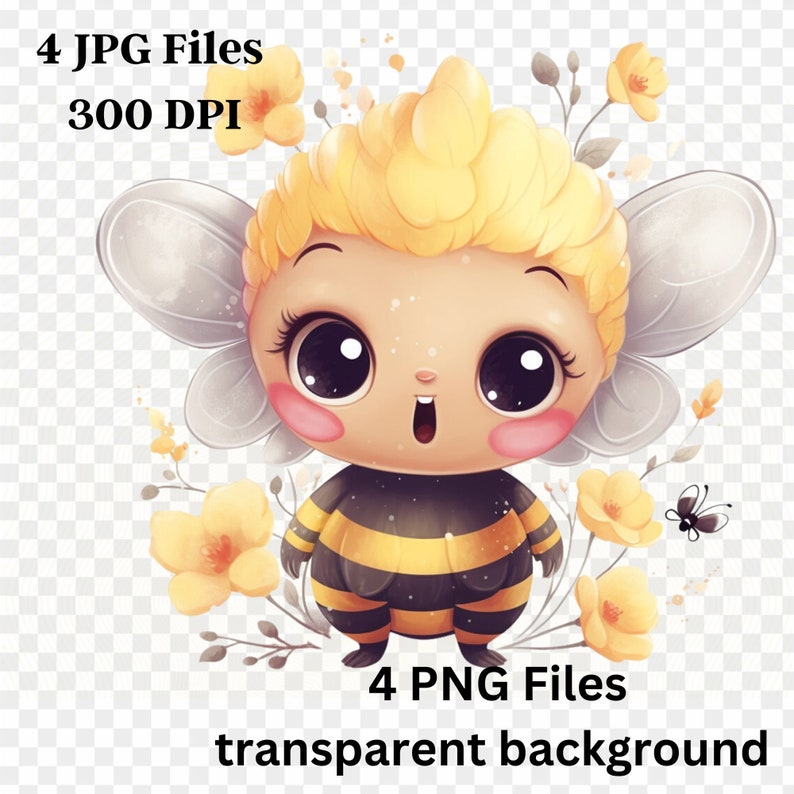 Cute Little Bee Cute Bee Clipart Honey Bee Animals bee - Etsy