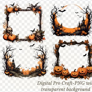 12 Halloween Border Clipart-high Quality Png’s-spooky Clipart ...