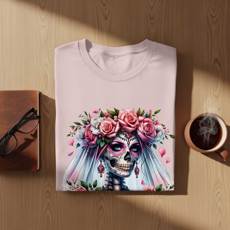 Sugar Skull Bride PNG, Day of the Dead Clipart, Bride or Die Digital ...