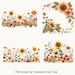 Watercolor Fall Sunflower Clipart Set, Autumn Floral PNG, Commercial ...