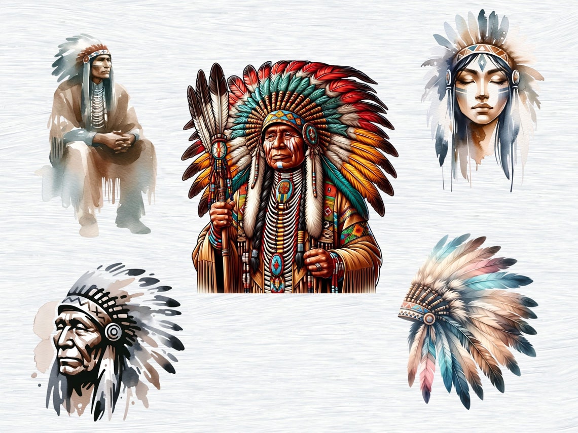 Native American Chief Clipart | 21 High-quality Images | Wall Art ...