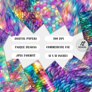 Ultimate Iridescent Textures - Seamless Digital Paper Metallic Textures ...