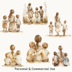 Watercolor Mother’s Day Clipart, Floral Mother’s Day Png,neutral Mother ...