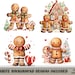 16 Gingerbread Man Clipart, Set1, High Quality Jpgs,digital Download ...