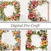 Antique Spring Flowers Floral Card Borders Clipart - Flower Corners ...