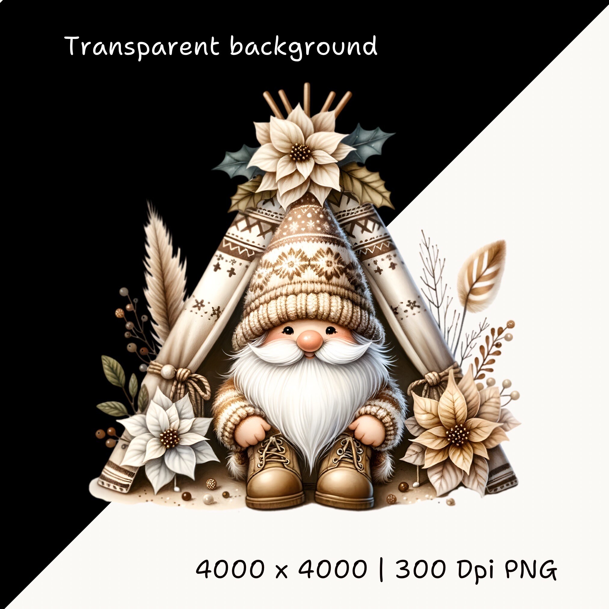 Christmas Boho Gnome Watercolor PNG Clipart – High Quality Images ...