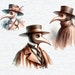 Plague Doctor Clipart Plague Doctor PNG Watercolor Doctor - Etsy
