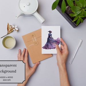 Renaissance Lady Vintage Watercolor Clipart Bundle, Transparent PNG ...