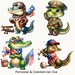 Patriotic Alligator Clipart, Memorial Day Celebration, Kids Card Art ...