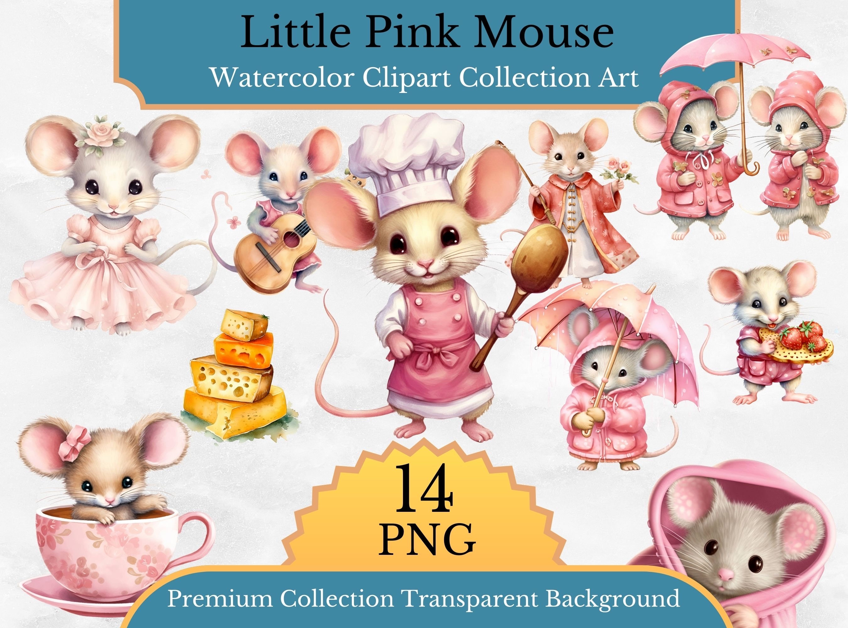 Pink Mouse Clip Art