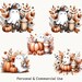 Watercolor Halloween Clipart – Cute Ghost Fall Coffee Images, Autumn ...