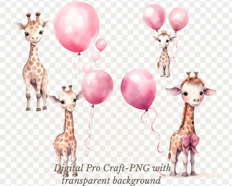 Watercolor Giraffe Clipart Set 12 Baby Giraffe Graphics - Etsy