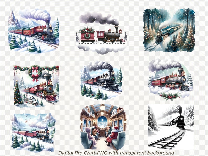 Polar Express Png Sublimation Design, Merry Christmas Png, Happy New ...