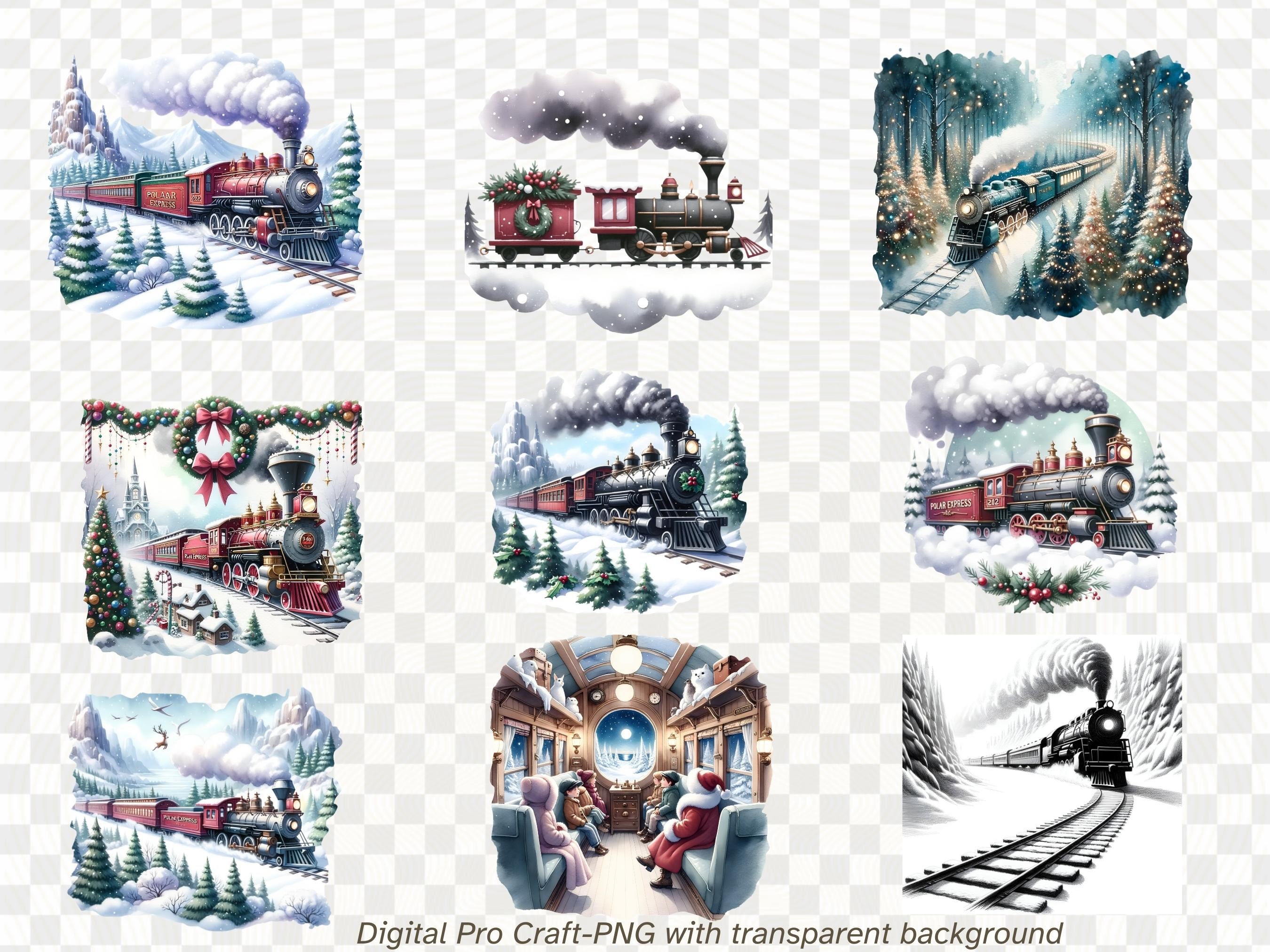 Polar Express Png Sublimation Design, Merry Christmas Png, Happy New ...