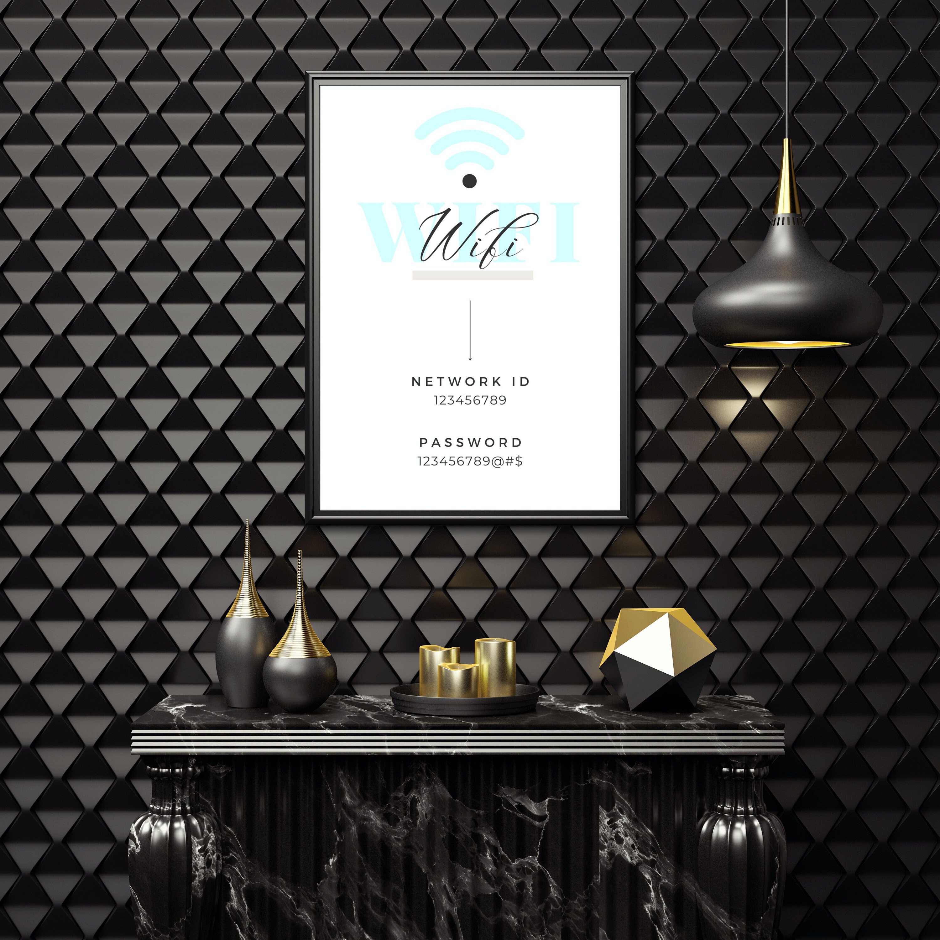 Digital Wifi Password Sign Template , Editable Wifi Sign, Airbnb Guest ...