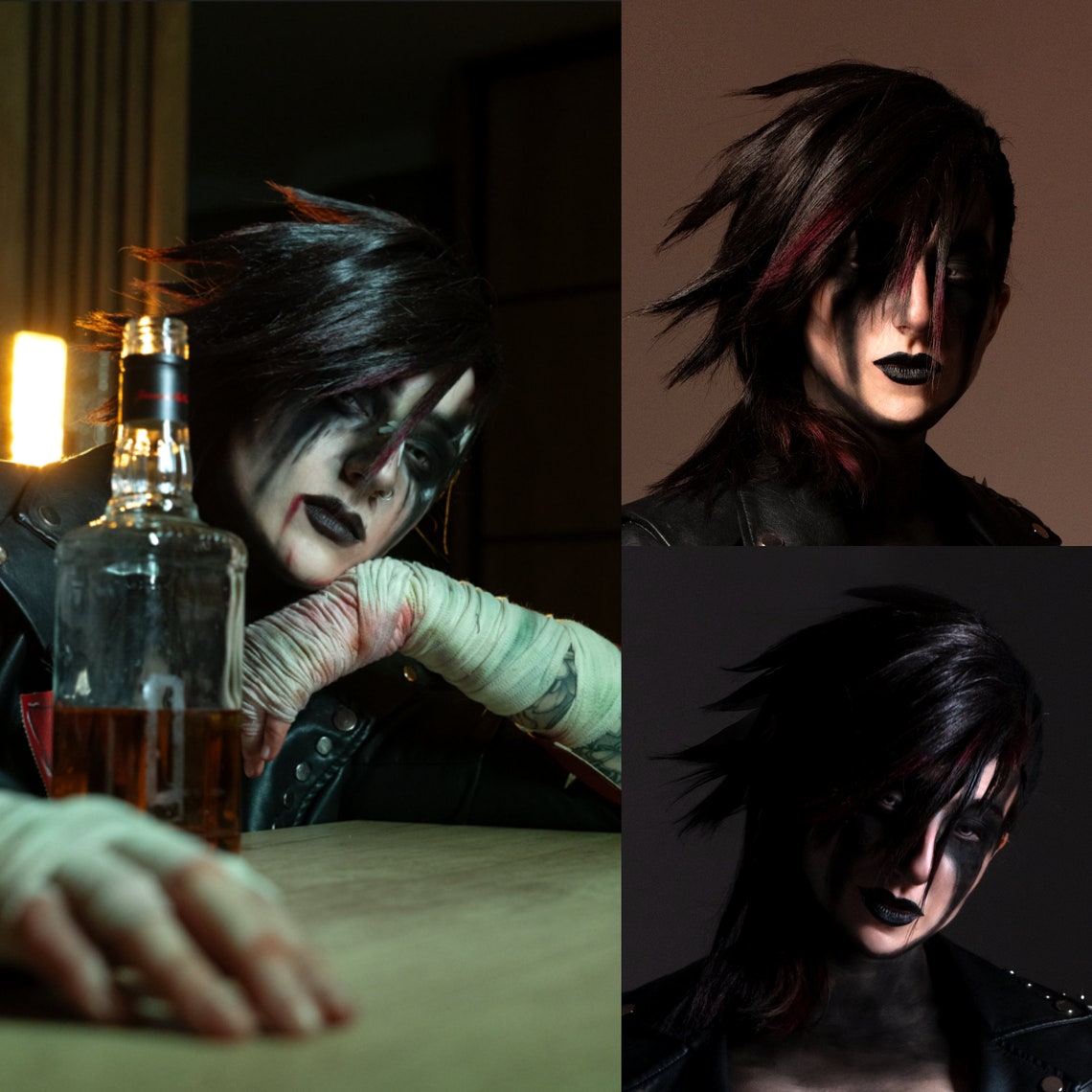 Arcane 2 Pit Fighter Emo Vi Cosplay Wig Inspired League of Legends Lol ...