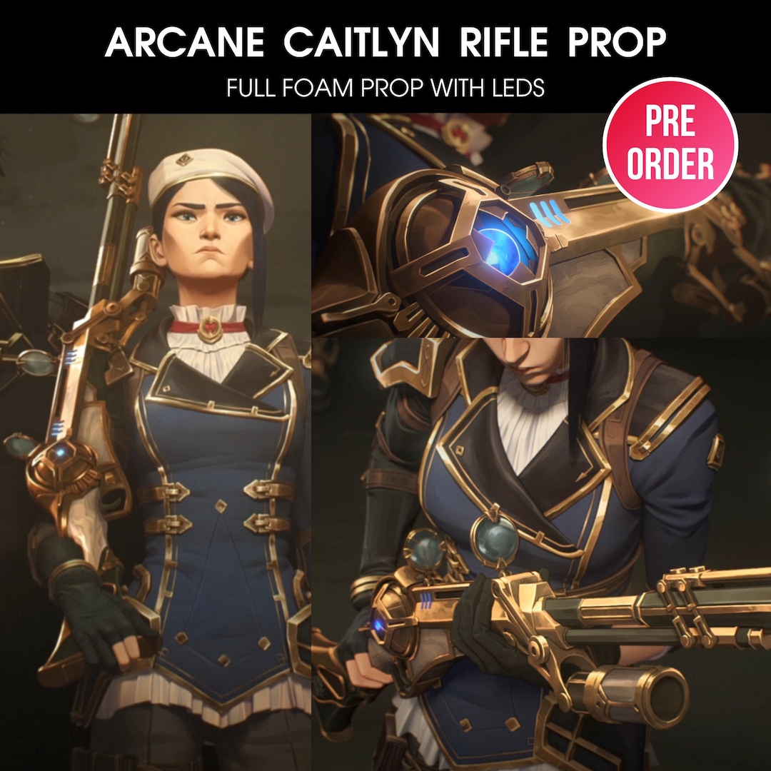 Caitlyn Arcane 2 Rifle Enforcer Piltover Prop Fake Gun Cosplay Foam Weapon Accessories Inspired ...