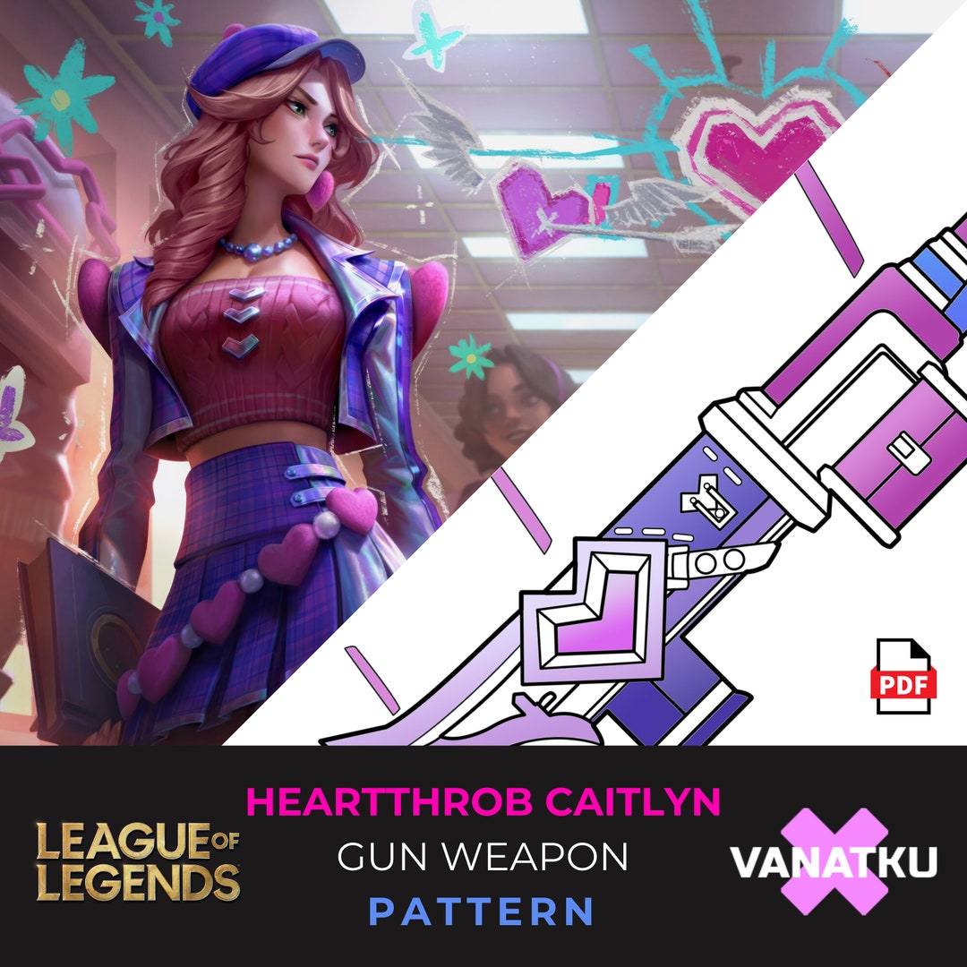 Heartthrob Caitlyn Valentine's Day Rifle League of Legends Cosplay Guns ...