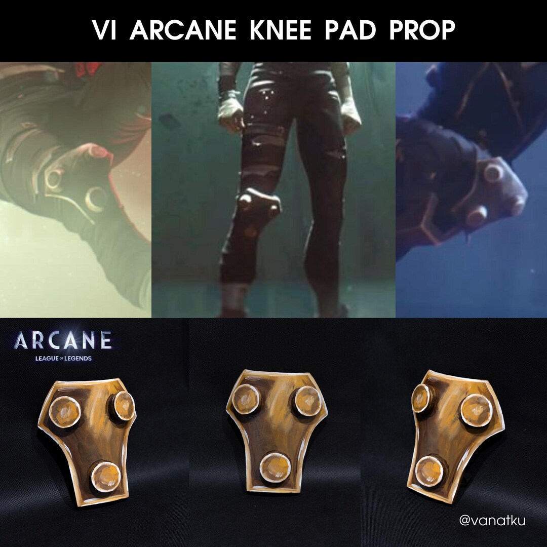 Vi Arcane 2 Pit Fighter Enforcer Piltover Knee Pad Armor Prop Cosplay ...