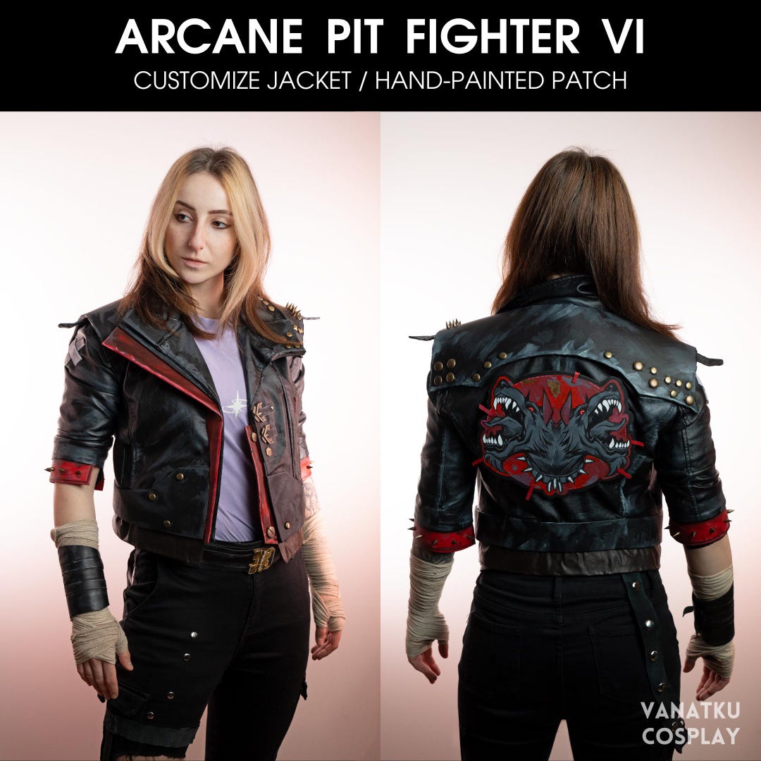 Arcane 2 Pit Fighter Emo Vi Customize Jacket Cosplay Patch Inspired ...