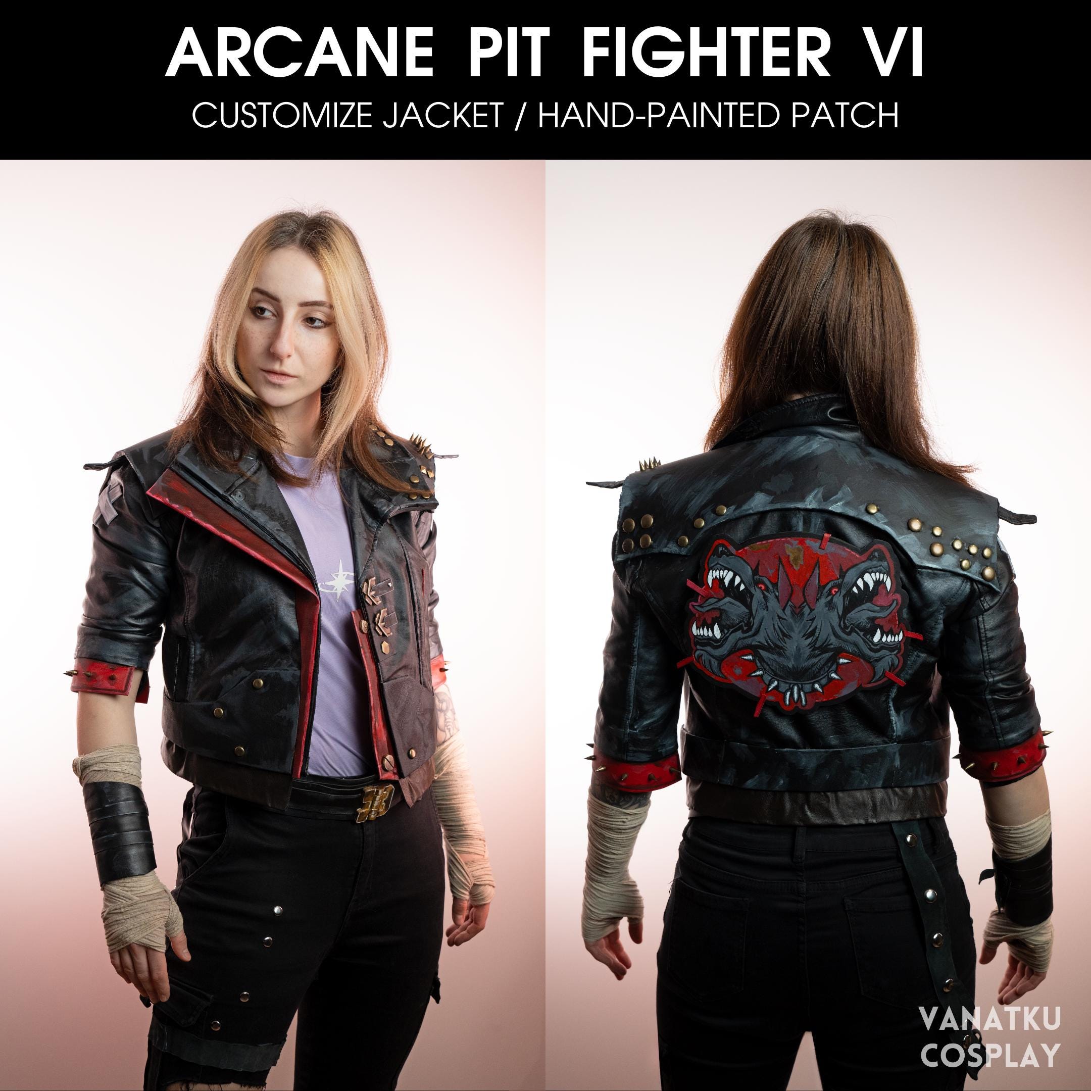 Arcane 2 Pit Fighter Emo Vi Customize Jacket Cosplay Patch Inspired ...