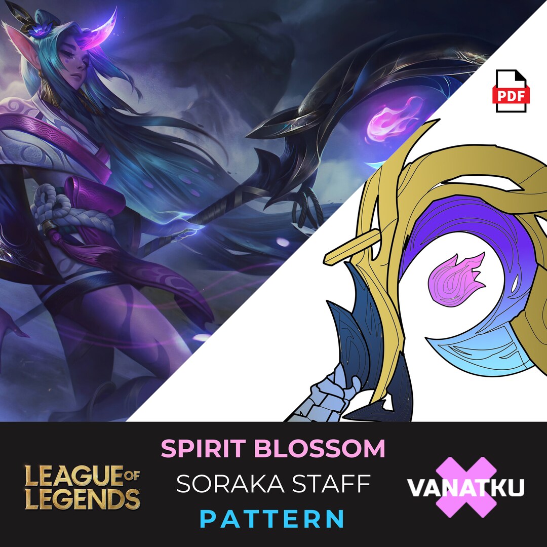 Spirit Blossom Soraka Staff League of Legends Wand Rod Cosplay Weapon ...