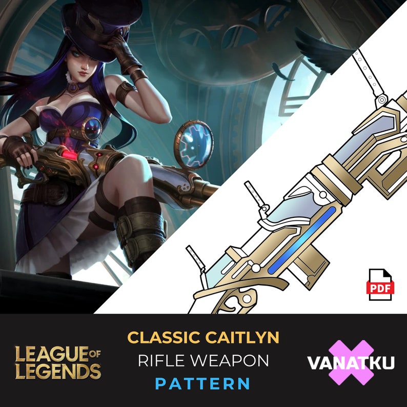 Classic Caitlyn Arcane Rifle League of Legends Cosplay Guns Weapon ...