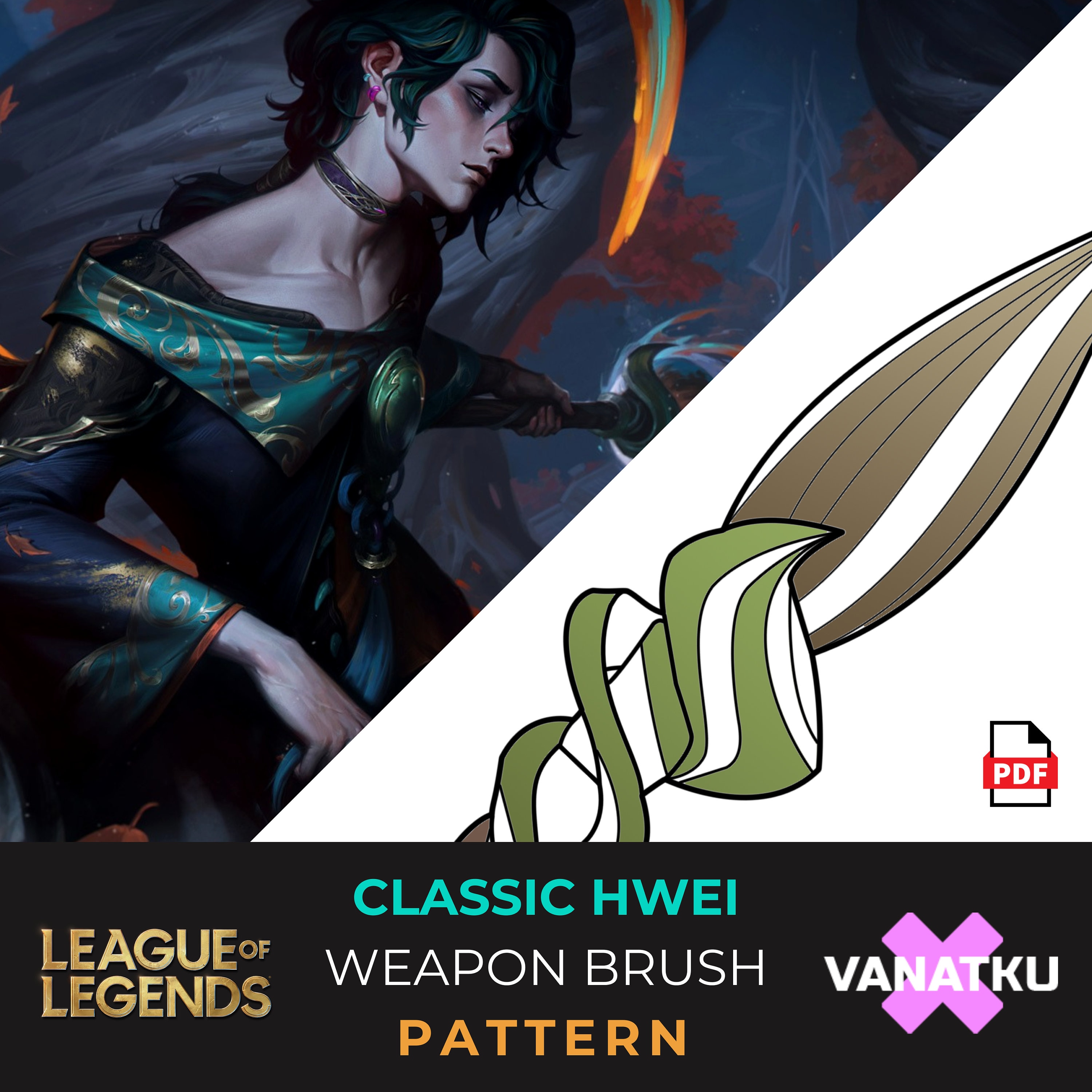Classic Hwei Staff League of Legends Visionary Brush Artist Jhin Lol ...