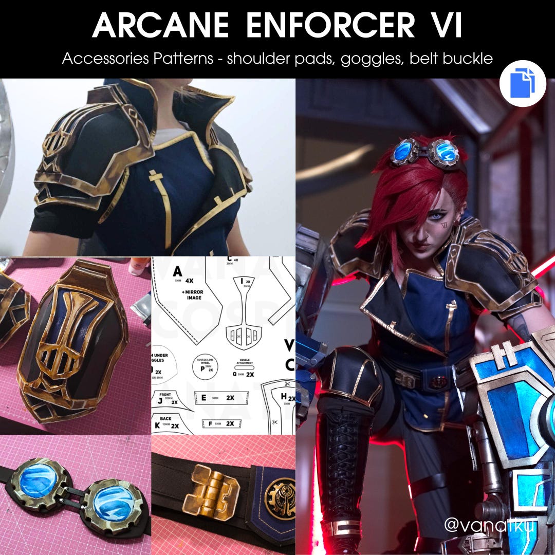 Enforcer Vi Arcane 2 Piltover Set Patterns Pack Bundle Templates ...