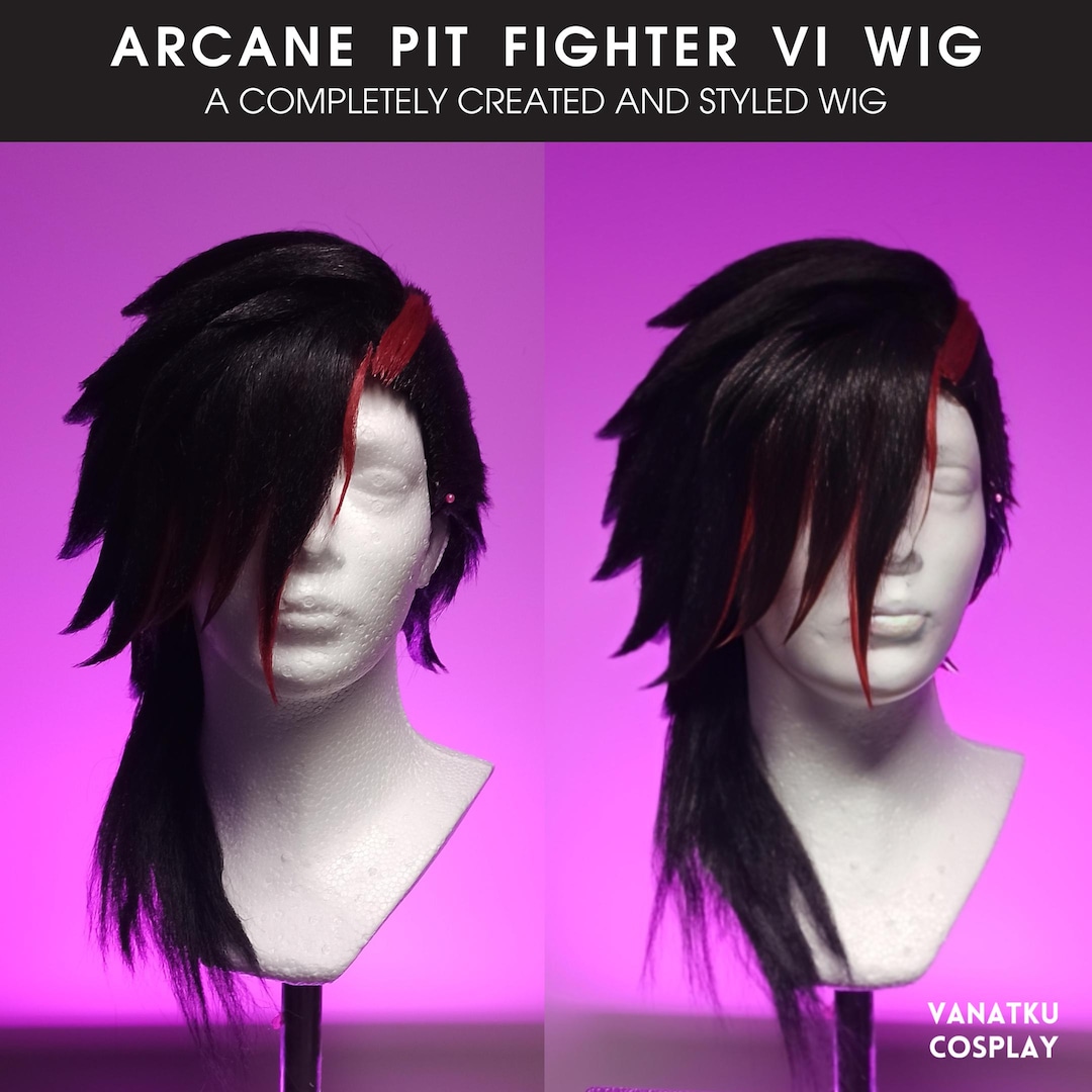 NEW Arcane 2 Pit Fighter Emo Vi Cosplay Wig Inspired League of Legends ...