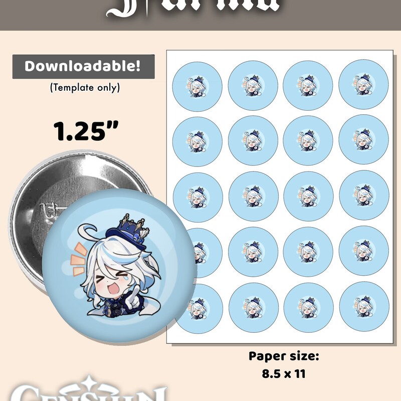 Genshin Furina Stickers - Etsy