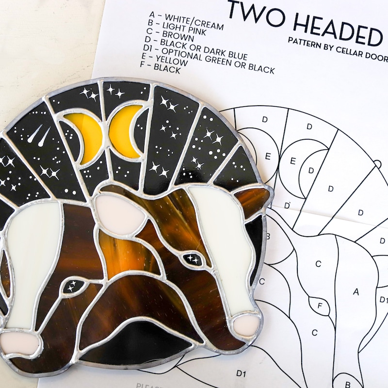 Stained Glass Cow - Etsy