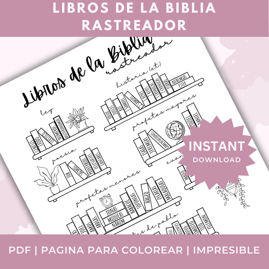 SPANISH Digital Bible Reading Tracker | Libros De La Biblia Rastreador ...