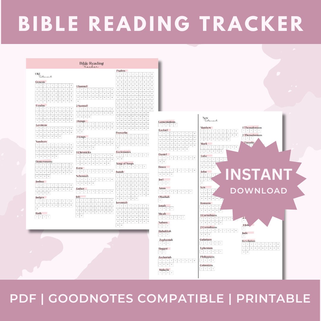Bible Reading Tracker - Etsy