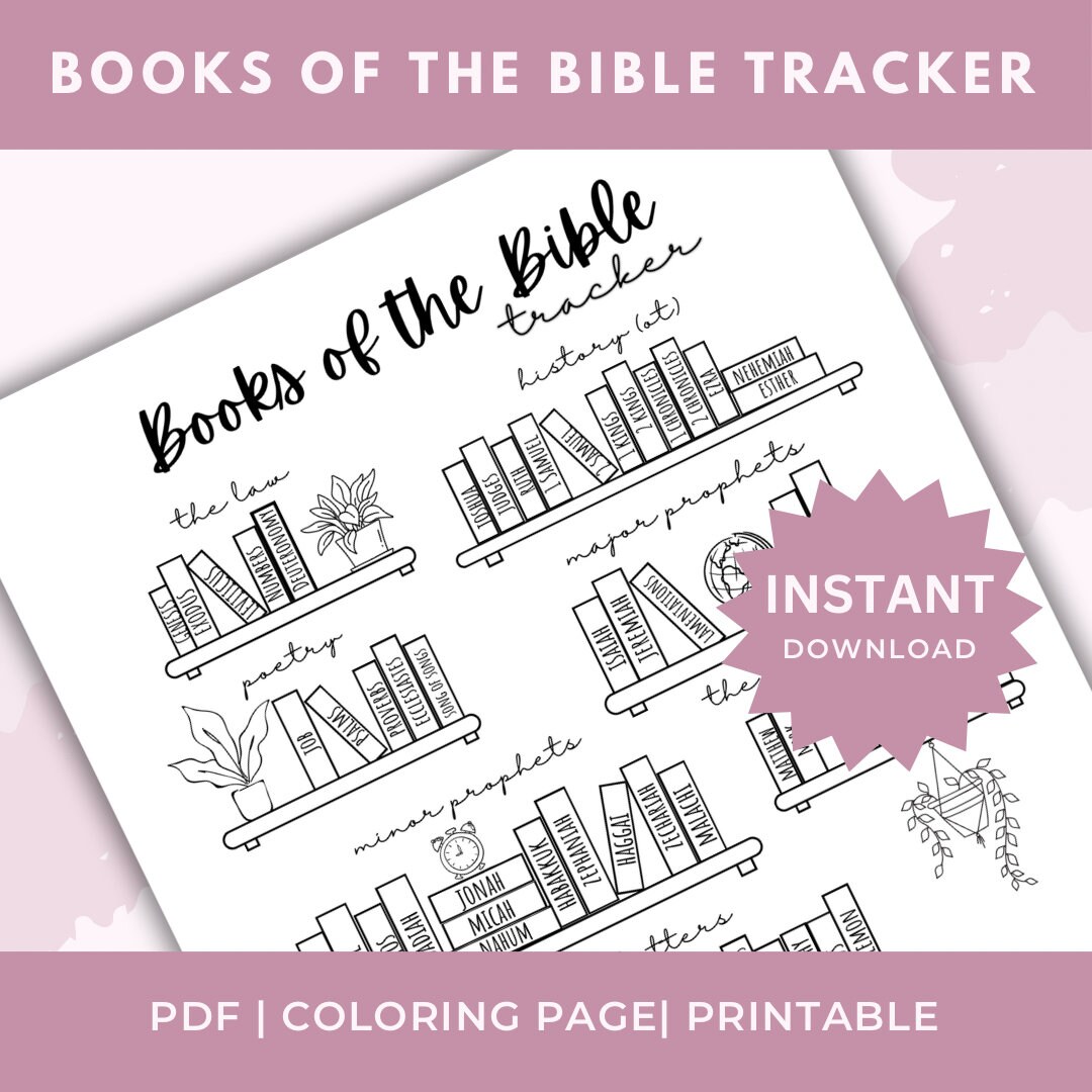 Bible Reading Tracker | Books of the Bible Tracker | Bible Study ...