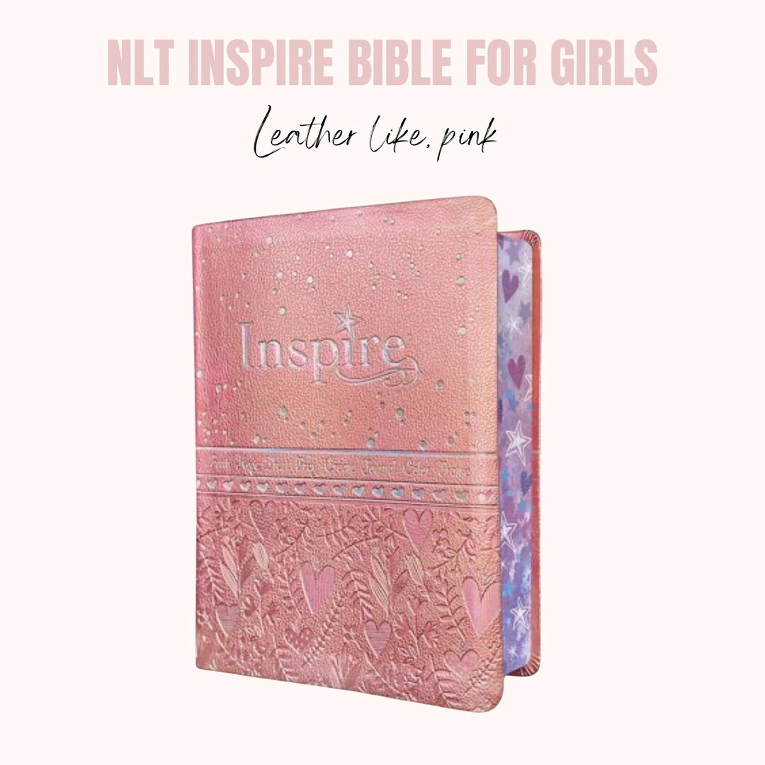 Personalized Bible, NLT Inspire Bible for Girls, the Bible for Coloring ...