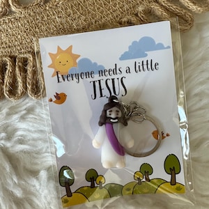 Mini Jesus Keychain, Religious Jesus Doll Figurine, Christian Figurine ...