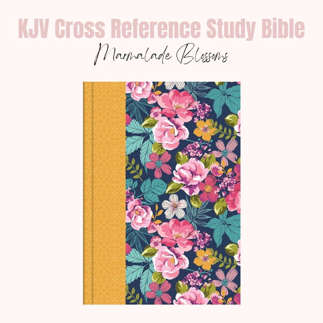 Personalized Bible, KJV Cross Reference Study Bible, Marmalade Blossoms ...