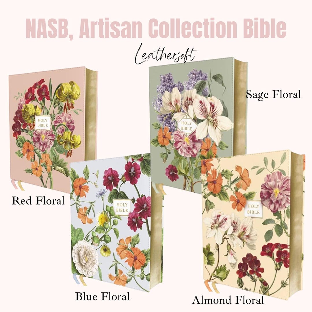 Personalized NASB Artisan Collection Bible, Floral Leathersoft Cover - Etsy