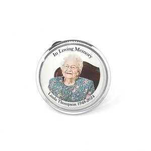 Custom Photo Button | Acrylic Memorial Button for Remembrance ...