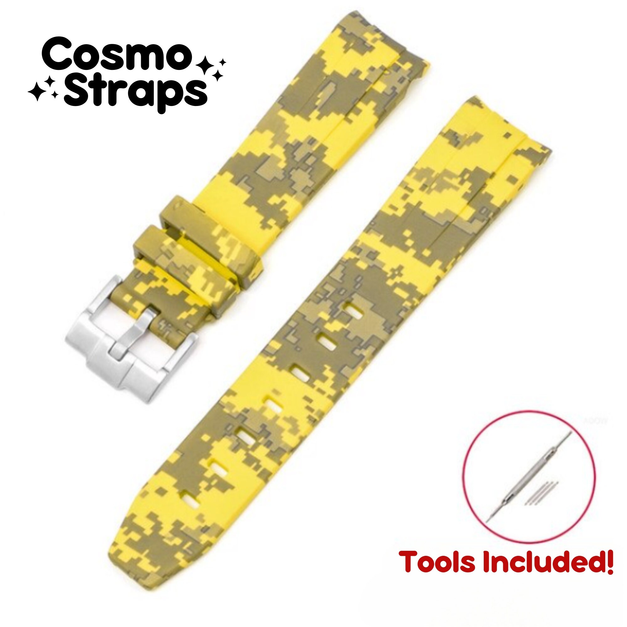 Moonswatch Digital Camo Rubber Strap | Seamless Waterproof Rubber Strap ...