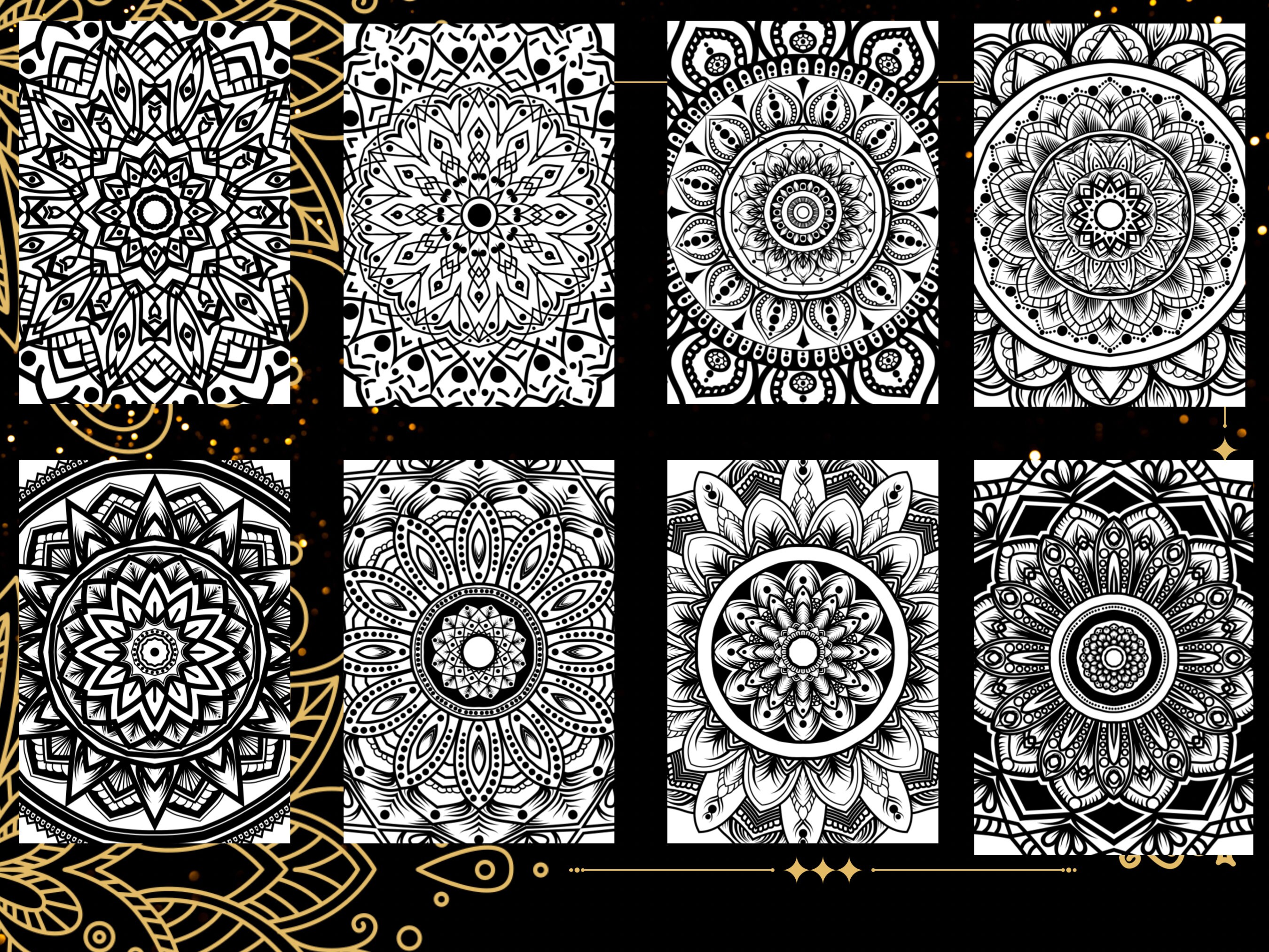 50 Mandala Boho Colouring Pages for Adults Bohemian - Etsy