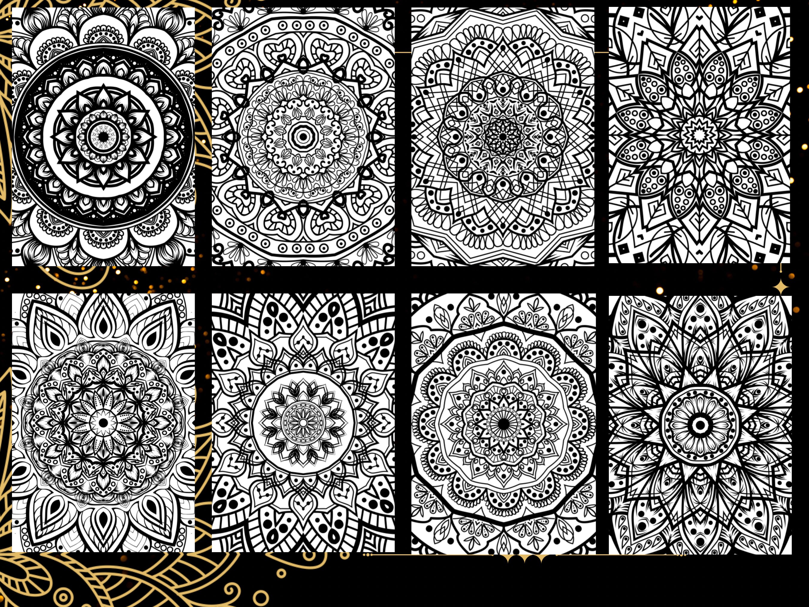 50 Mandala Boho Colouring Pages for Adults, Bohemian Minimalist Vibes ...