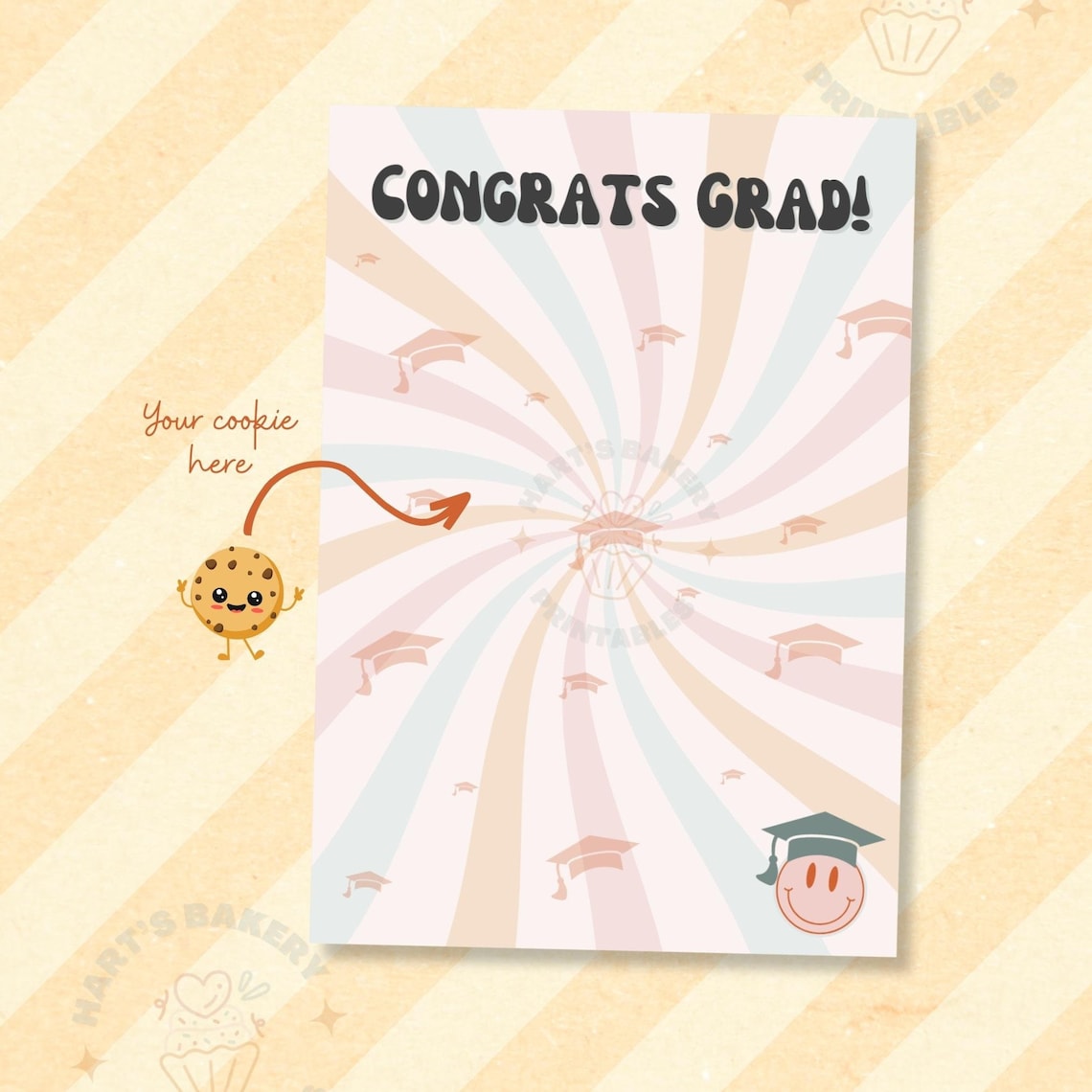 Graduation 2023 Decorated Cookie Card 3.5x5, Retro Graduation Cookie ...